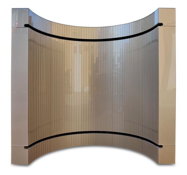 Post Modern Tiered Crescent Moon Shaped Acrylic Glass Side Table ...