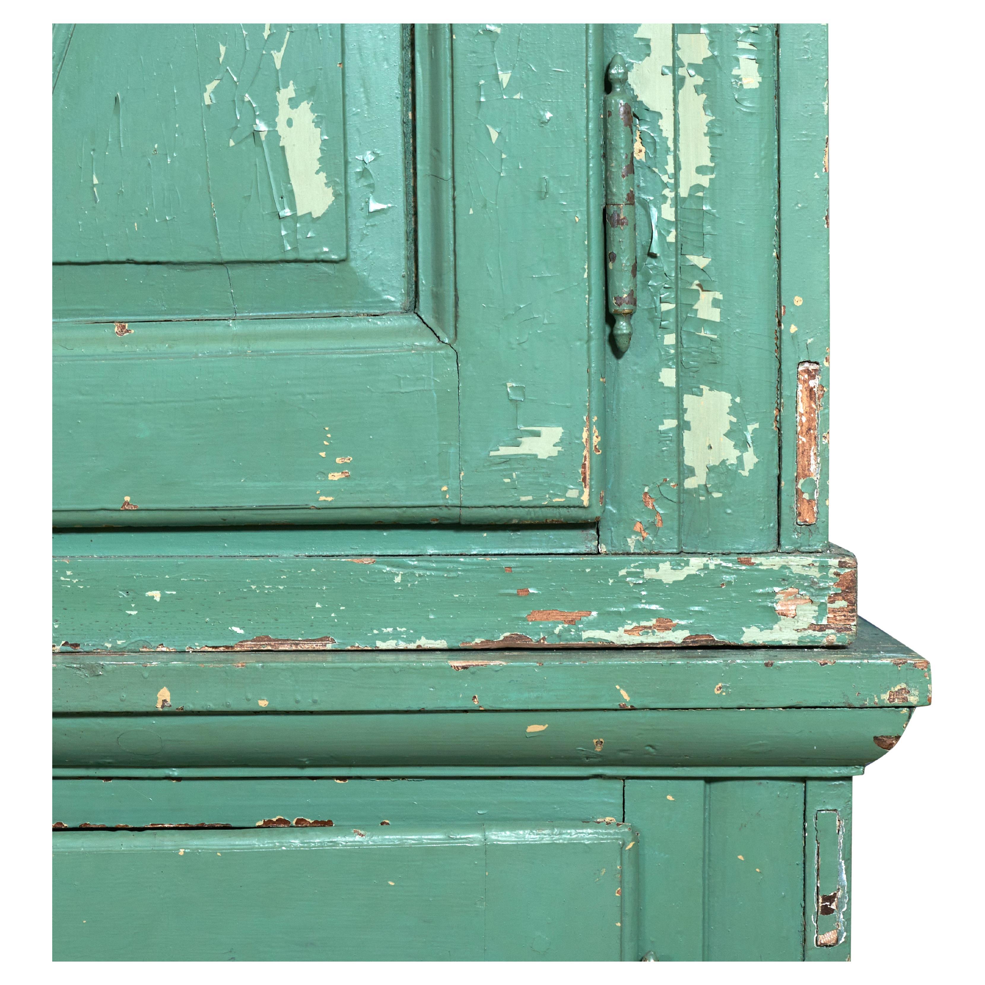 Two Tier Cabinet with Original Exterior Paint For Sale at 1stDibs