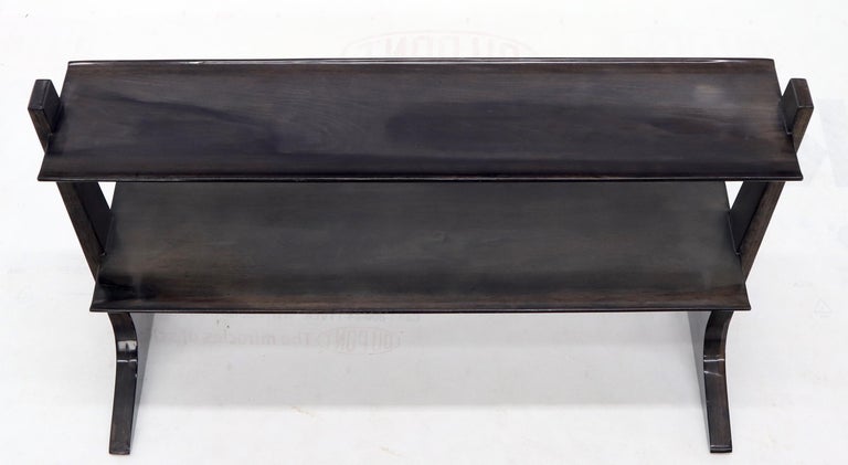Two-Tier Custom Height Gloss Finish Free Standing Shelf For Sale at ...