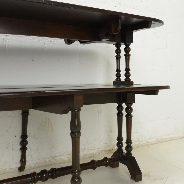 Two Tier Gateleg Folding Table / Shelving Table in Mahogany England ...