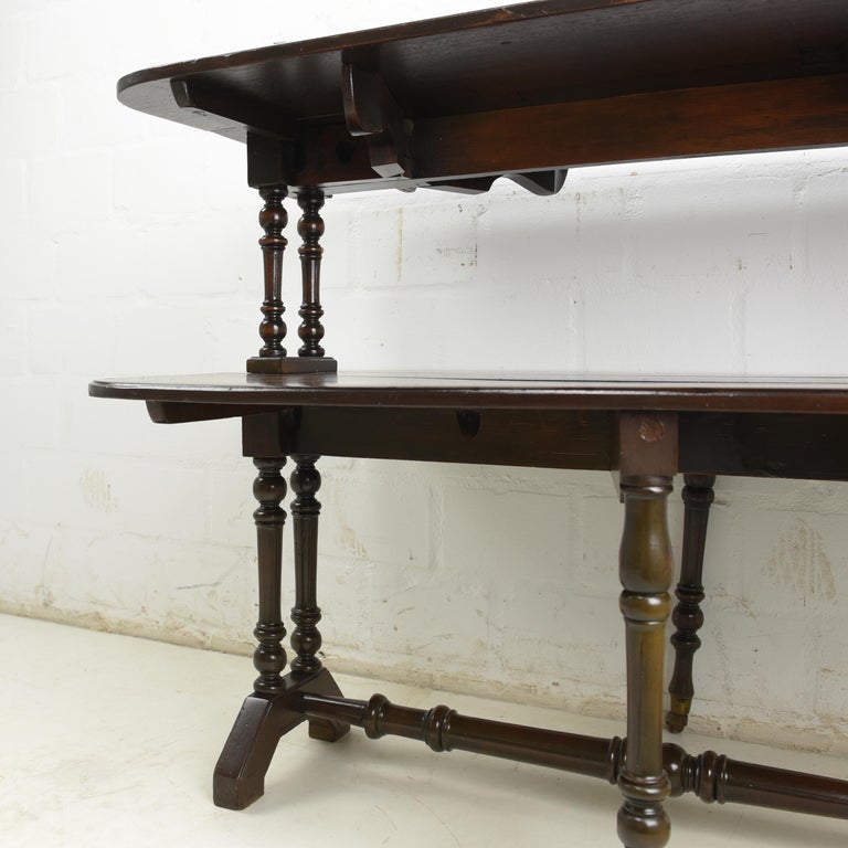 Two Tier Gateleg Folding Table / Shelving Table in Mahogany England ...