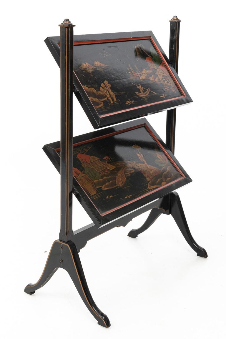 Two-Tier Japanned Stand at 1stDibs