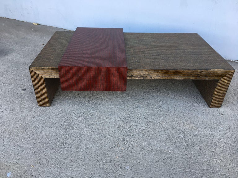Two-Tone Cubist Style Coffee Table For Sale at 1stDibs