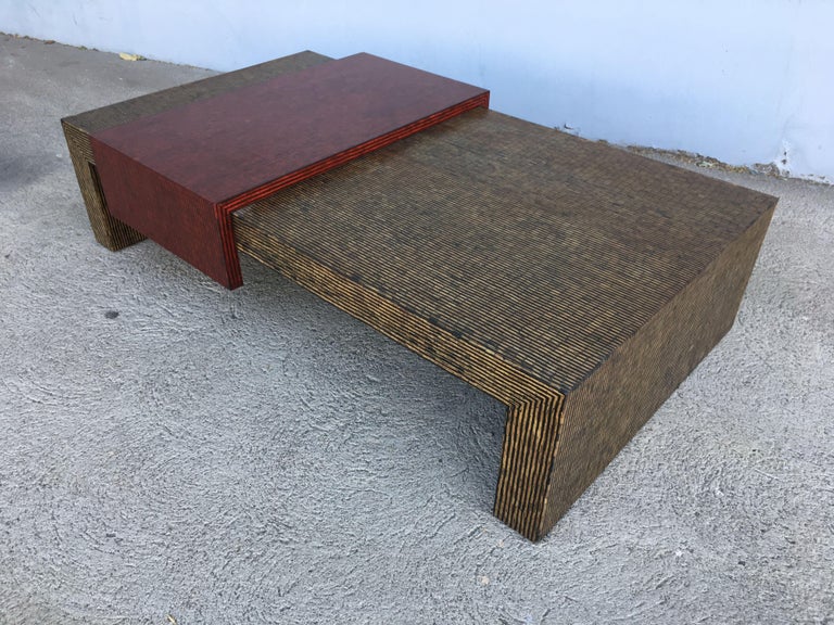 Two-Tone Cubist Style Coffee Table For Sale at 1stDibs