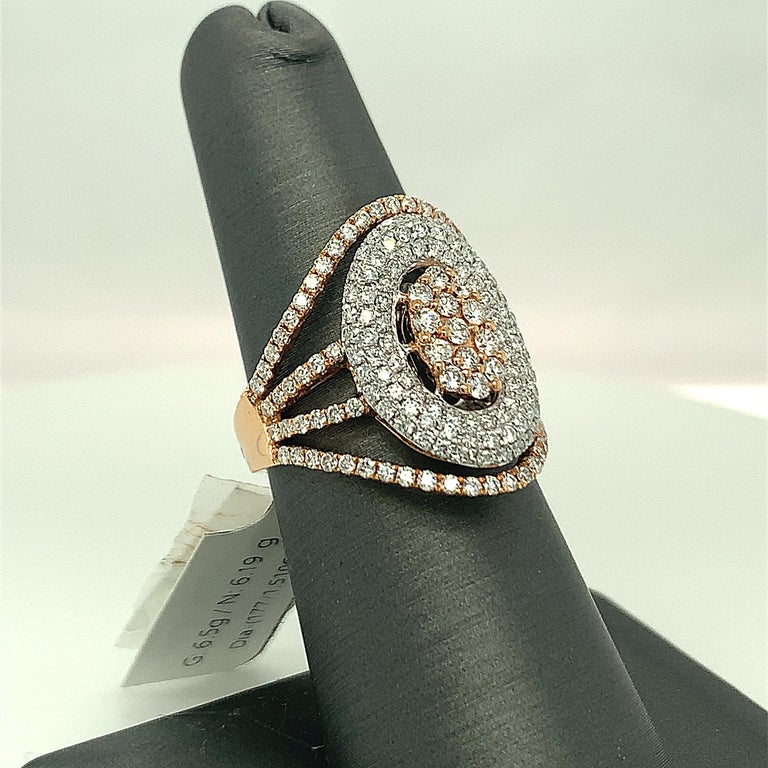 Two Tone Diamond Ring For Sale at 1stDibs