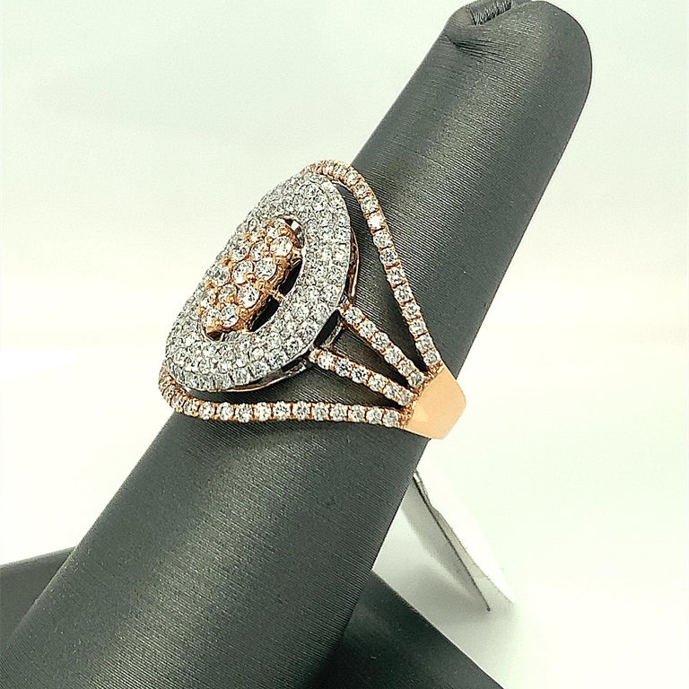 Two Tone Diamond Ring For Sale at 1stDibs