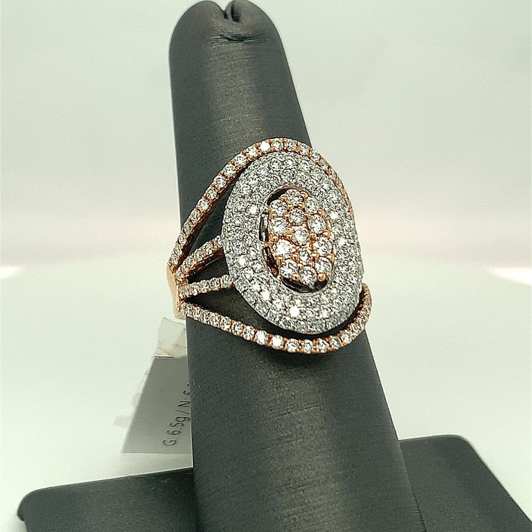 Two Tone Diamond Ring For Sale at 1stDibs