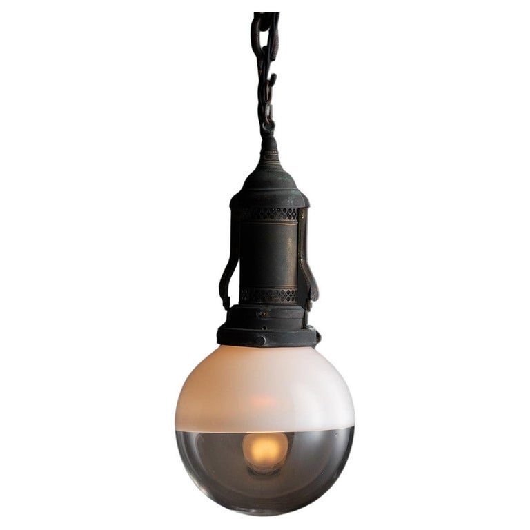 Two-Tone Globe Pendant England, circa 1910 For Sale at 1stDibs