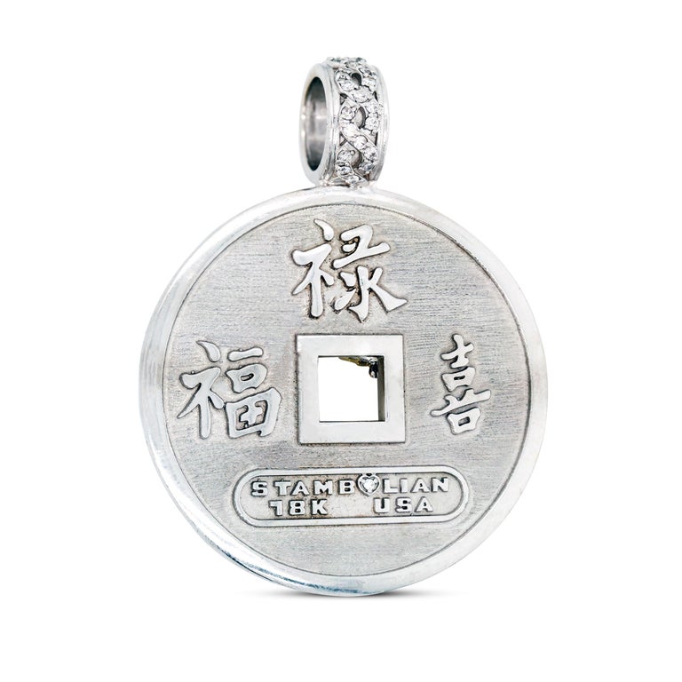 Two-Tone Gold and Diamond Dragon Pendant with Diamond Chain Necklace ...