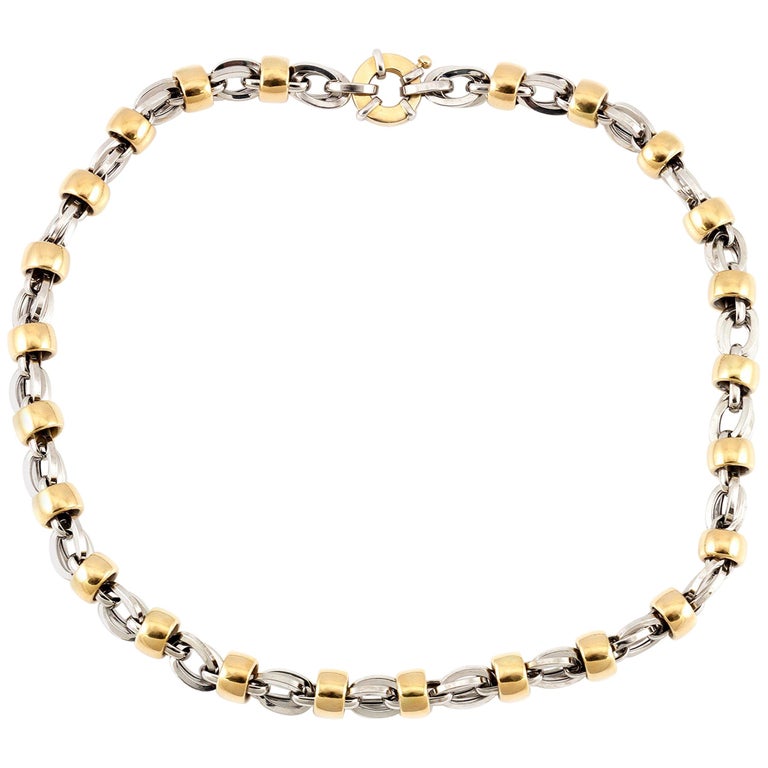 Two-Tone Gold Necklace For Sale at 1stDibs