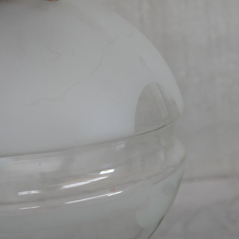 Two Tone Large Glass Pendant Light For Sale at 1stDibs