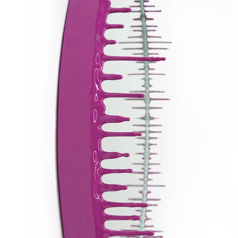 Two-Tone Resin Drip Mirror in Celadon and Fuchsia by Elyse Graham For ...