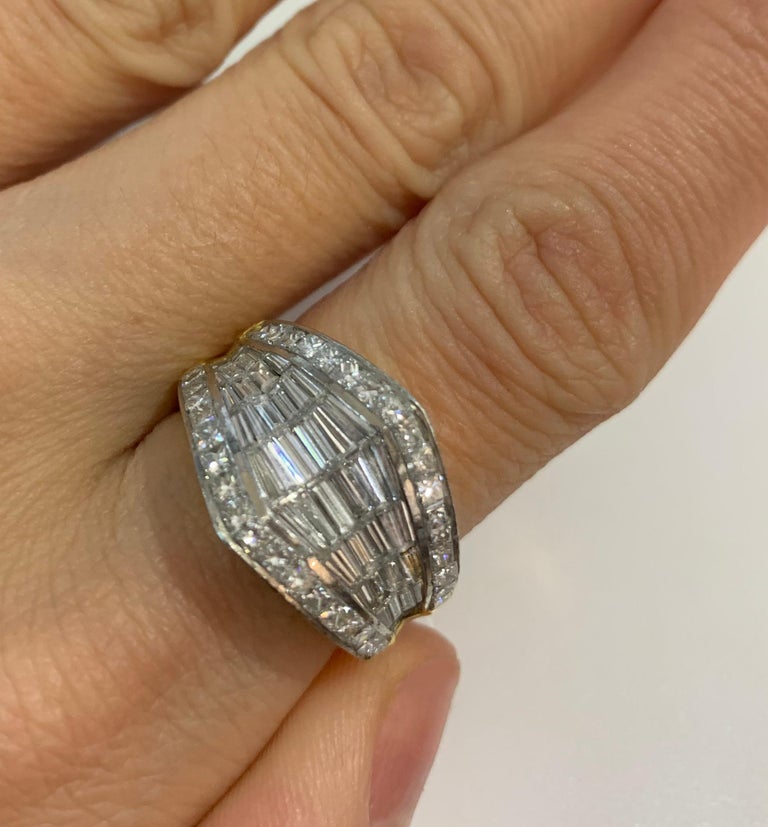 Two Tone Ring with Diamonds For Sale at 1stDibs