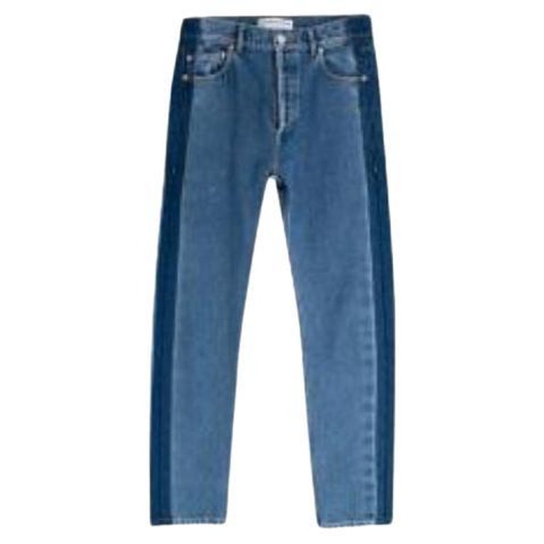 Two-Tone Straight Leg Jeans For Sale at 1stDibs