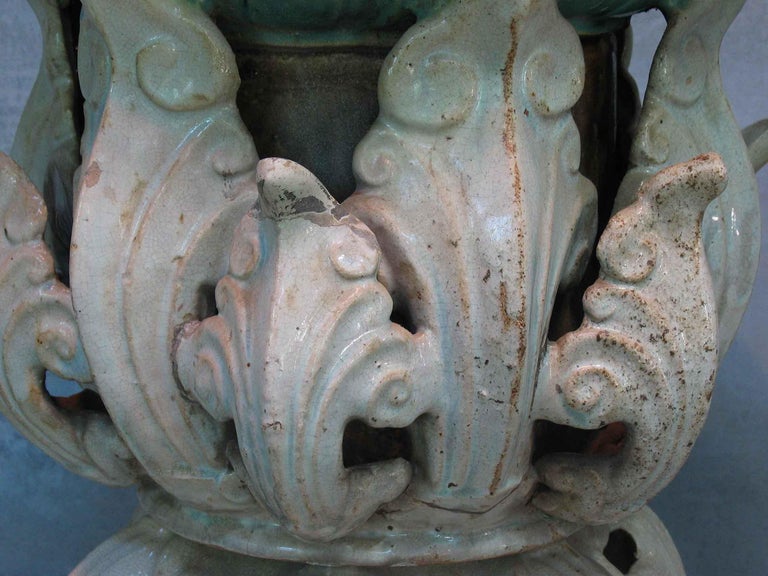 Two Very Decorative and Rare Massive Shiwan Pottery Stands, China, 19th ...