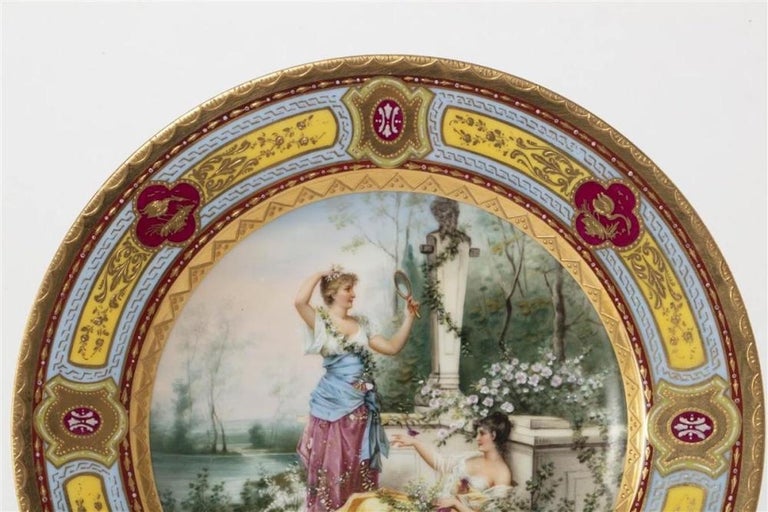 Two Vienna style porcelain cabinet plates late 19th/early 20th century ...