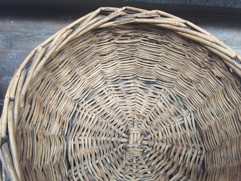 Two Vintage French Woven Wicker Bakers Baskets for Bread at 1stDibs ...