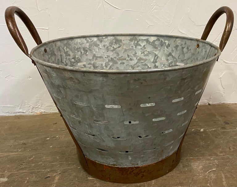 Two Vintage Galvanized Pails For Sale at 1stDibs