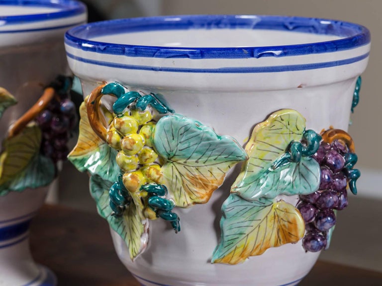 Two Vintage Italian Grape Cachepot Jardinière Planter, Italy, circa ...