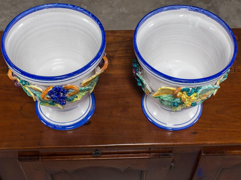 Two Vintage Italian Grape Cachepot Jardinière Planter, Italy, circa ...