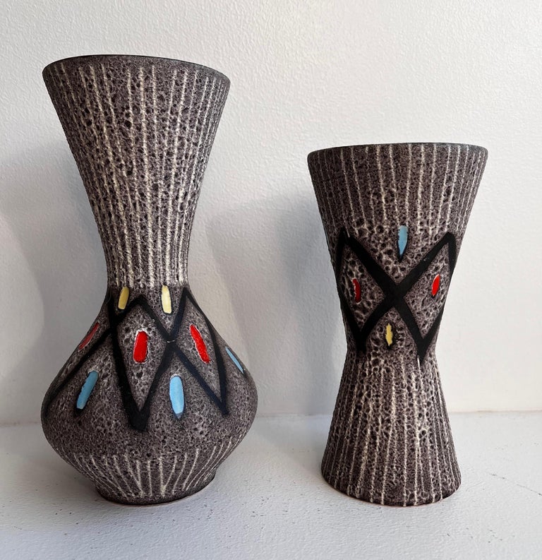 Two Vintage Vases marked 'FOREIGN' by Scheurich, c. 1960's For Sale at ...