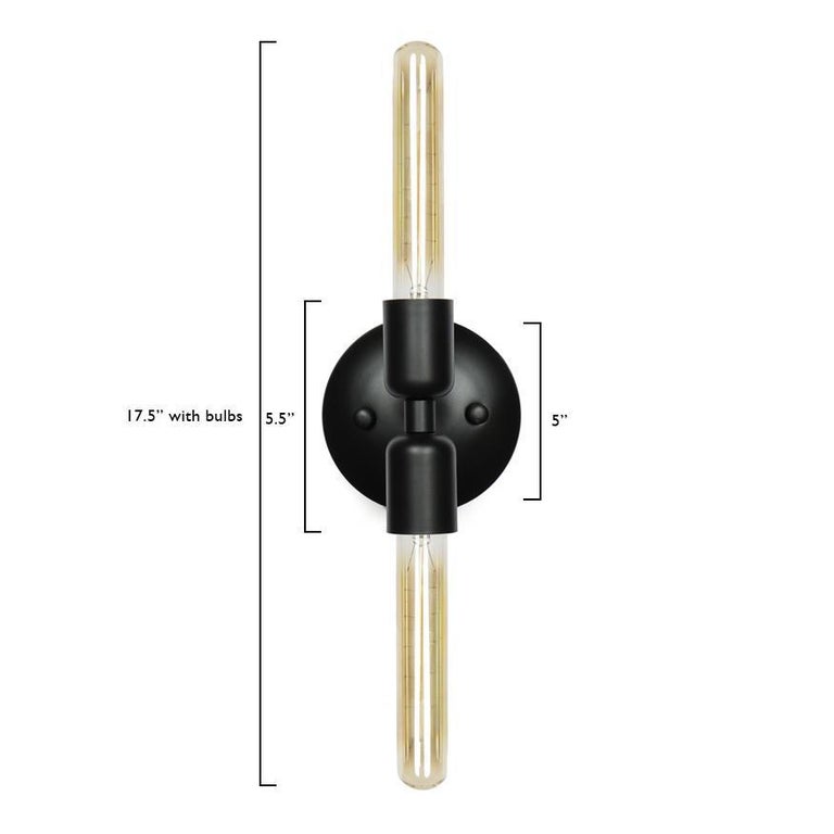 Two Way Sconce Light Black For Sale at 1stDibs