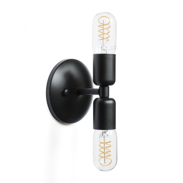 Two Way Sconce Light Black For Sale at 1stDibs