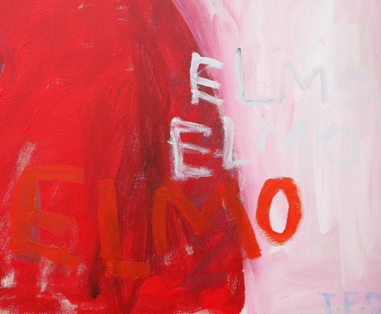 Tyler Casey - "Elmo" Contemporary Abstract Pop Art Figure Painting of ...