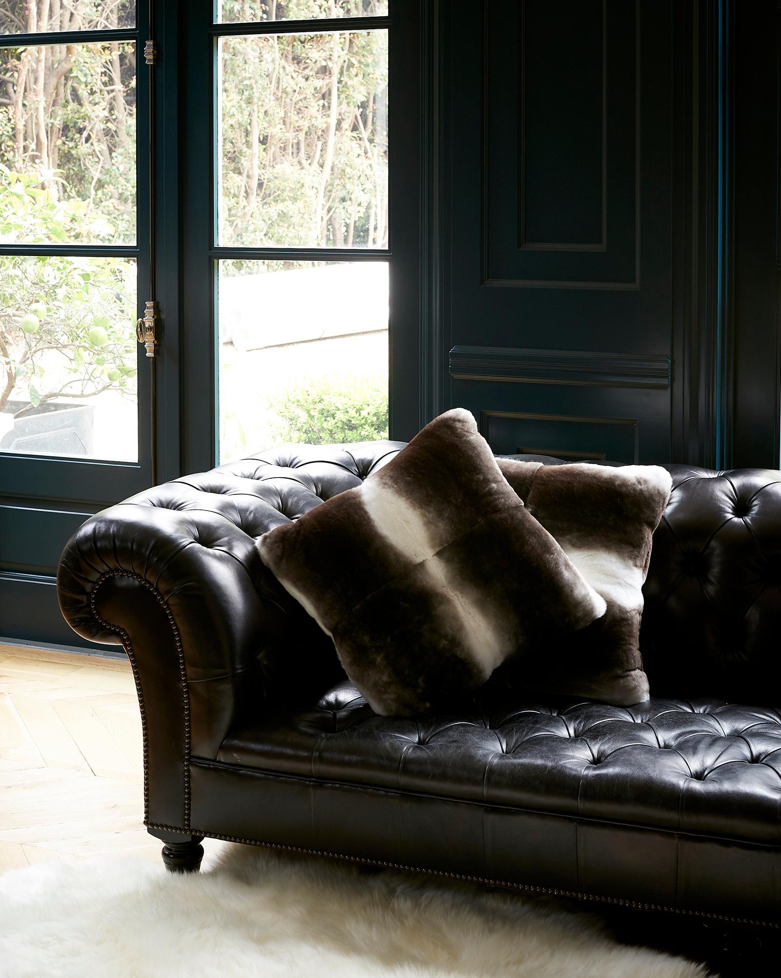 TYLER ELLIS Grey + White Orylag Fur Pillow For Sale at 1stDibs | grey ...