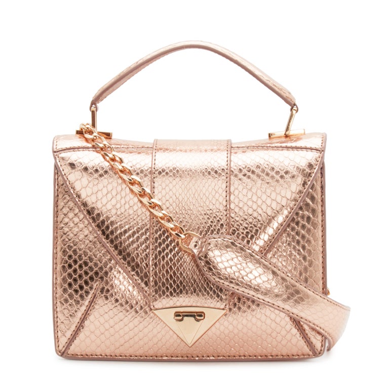 TYLER ELLIS Rita Small Rose Gold Python Rose Gold Hardware For Sale at ...