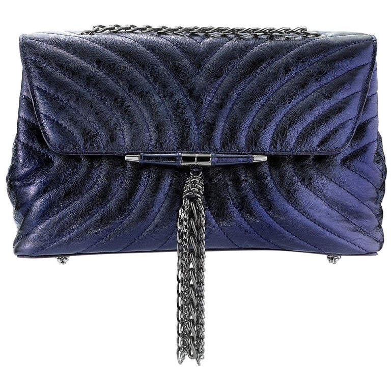 TYLER ELLIS Tiffany Shoulder Handbag Medium in Sapphire Blue Antiqued ...