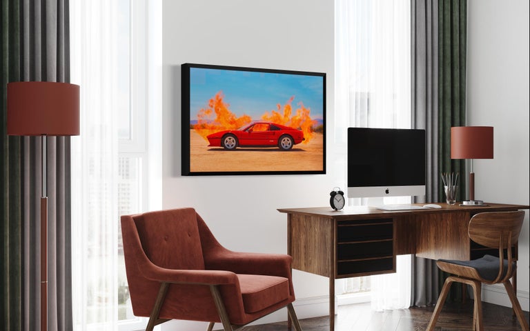 Tyler Shields - Red "Ferrari on Fire - AP" by Tyler Shields For Sale at ...