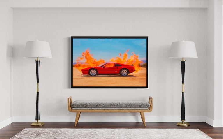 Tyler Shields - Red "Ferrari on Fire - AP" by Tyler Shields For Sale at ...