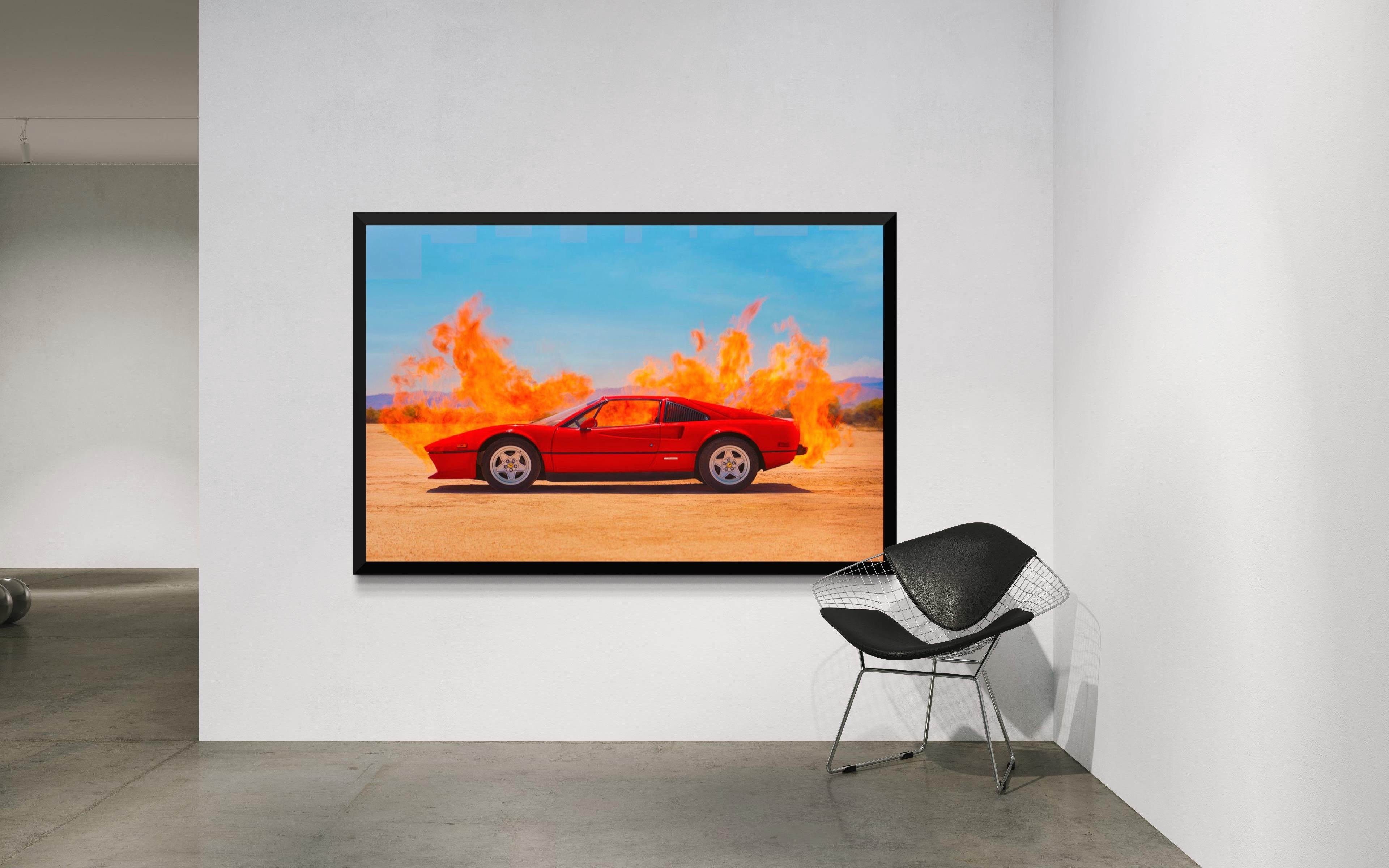Tyler Shields - Red "Ferrari on Fire - AP" by Tyler Shields For Sale at ...