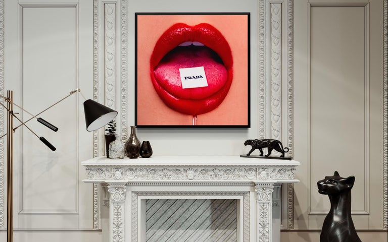 Tyler Shields - Sexy Red Lips and "Prada Tongue" For Sale at 1stDibs