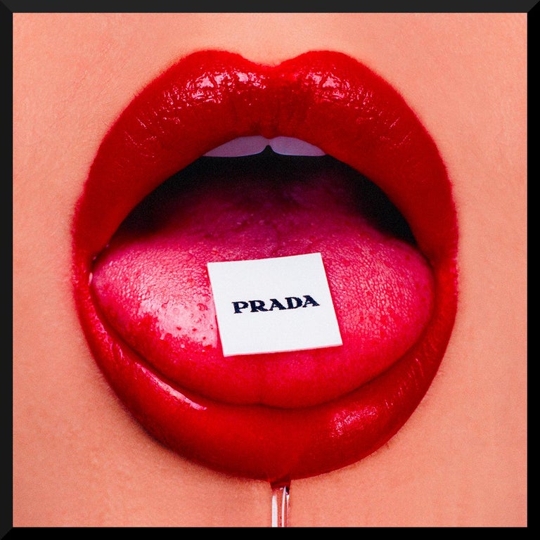 Tyler Shields - Sexy Red Lips and "Prada Tongue" For Sale at 1stDibs