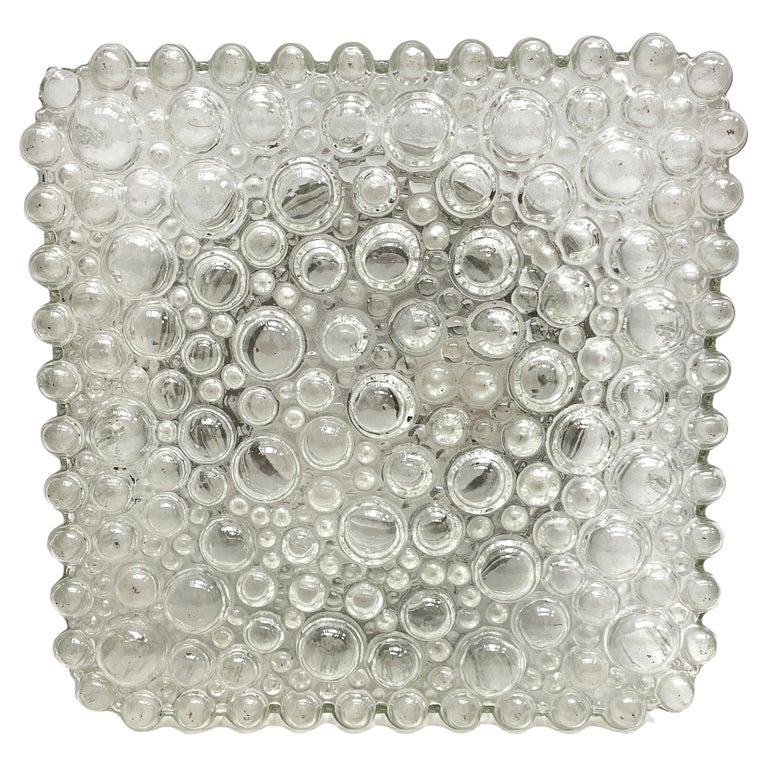 Tynell Style Bubble Glass Pattern Flush Mount Ceiling Light, 1960s at ...