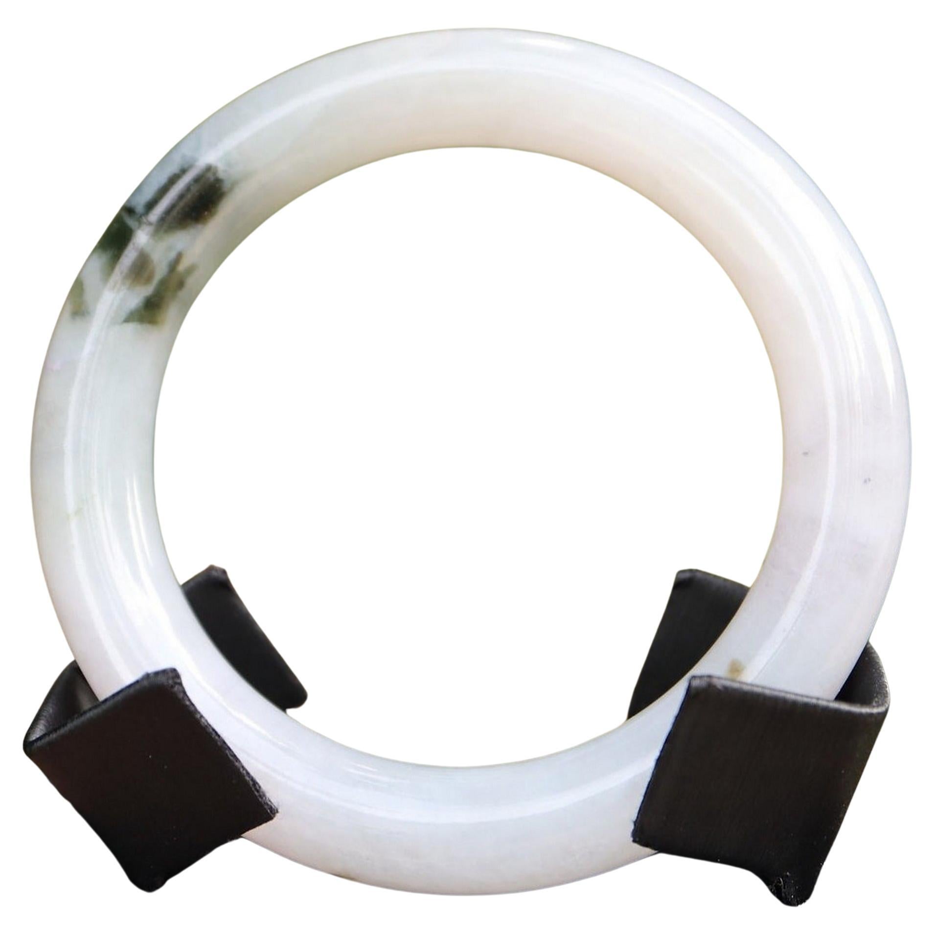 GIA Certified Jadeite Jade Bangle Bracelet, 381.90 Carats For Sale at ...