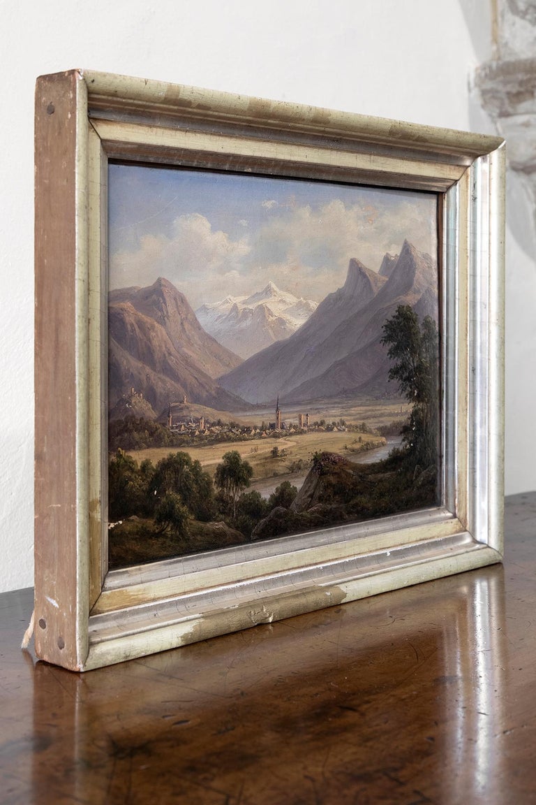 Tyrol View Oil on Canvas Painting by Frederik Christian Kiærskou, 1867 ...