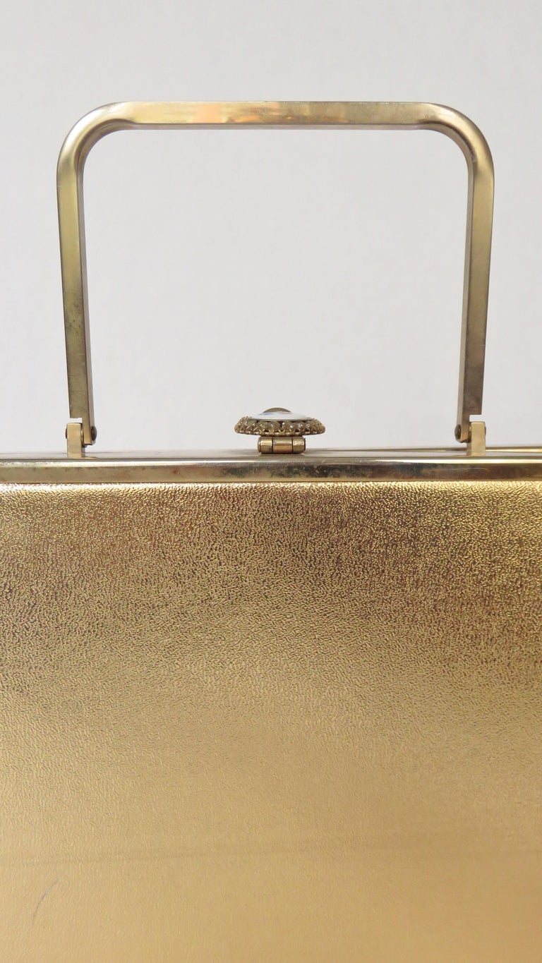 Tyrolean Gold Box Purse 1950s at 1stDibs
