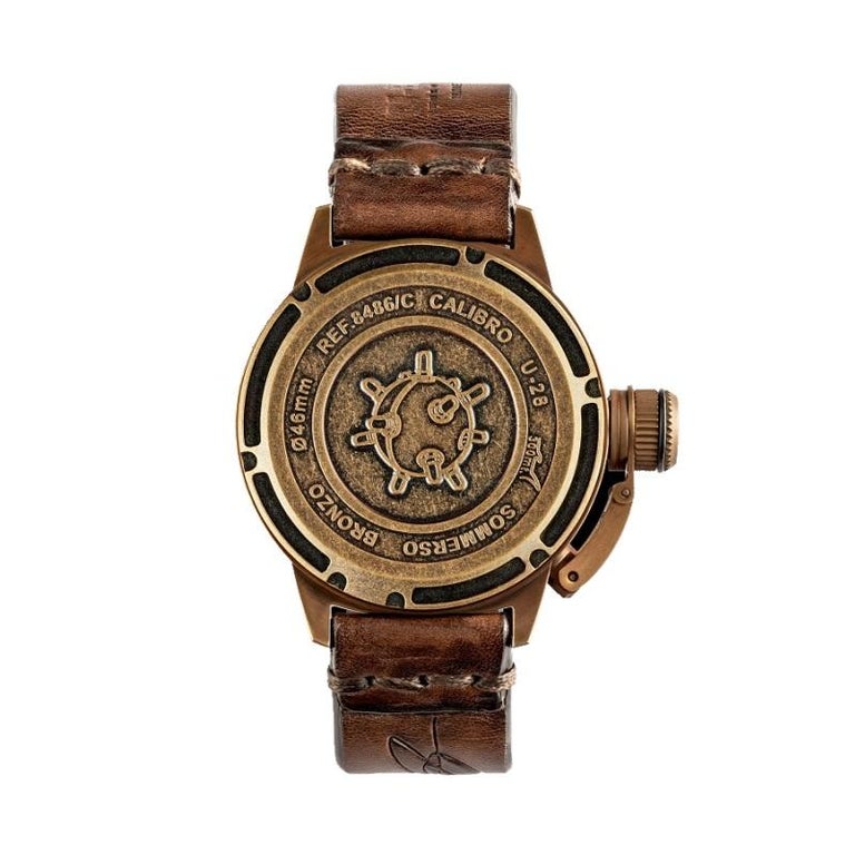U-Boat Bronze Ceramic with Leather Strap Men's Watch 8486 For Sale at ...