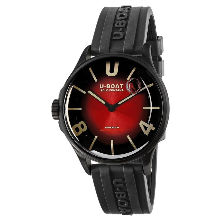 U-Boat Darkmoon Quartz Red Dial Men's Watch 9501 For Sale at 1stDibs