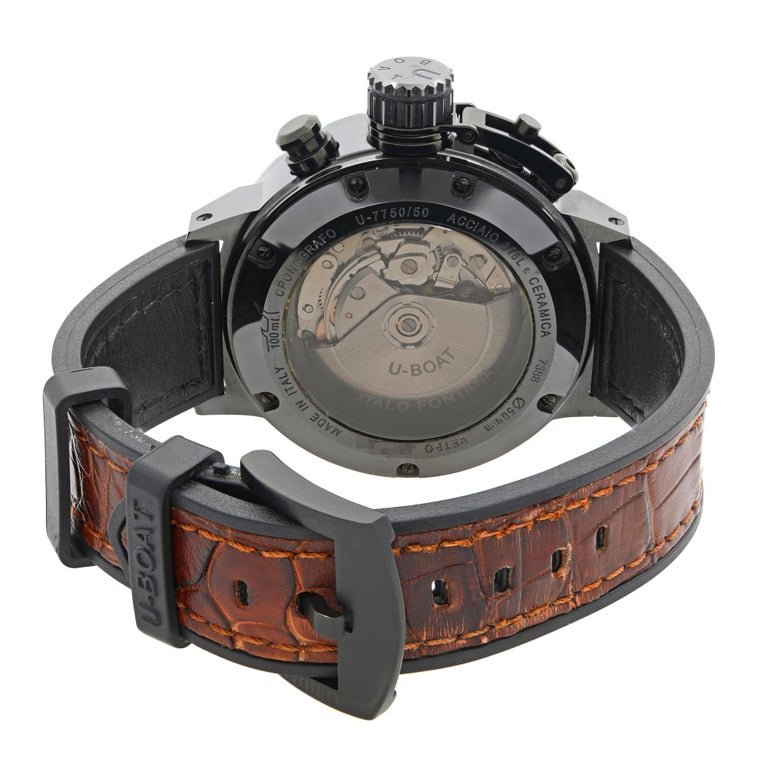 U-Boat Italo Fontana Flightdeck Black Ceramic Automatic Mens Watch U ...
