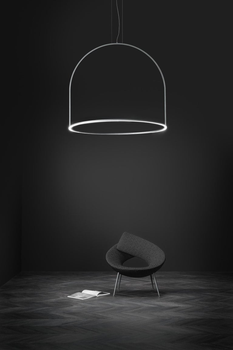 U-Light Modern Italian LED Ring Pendant with Arch by Axolight, Small ...