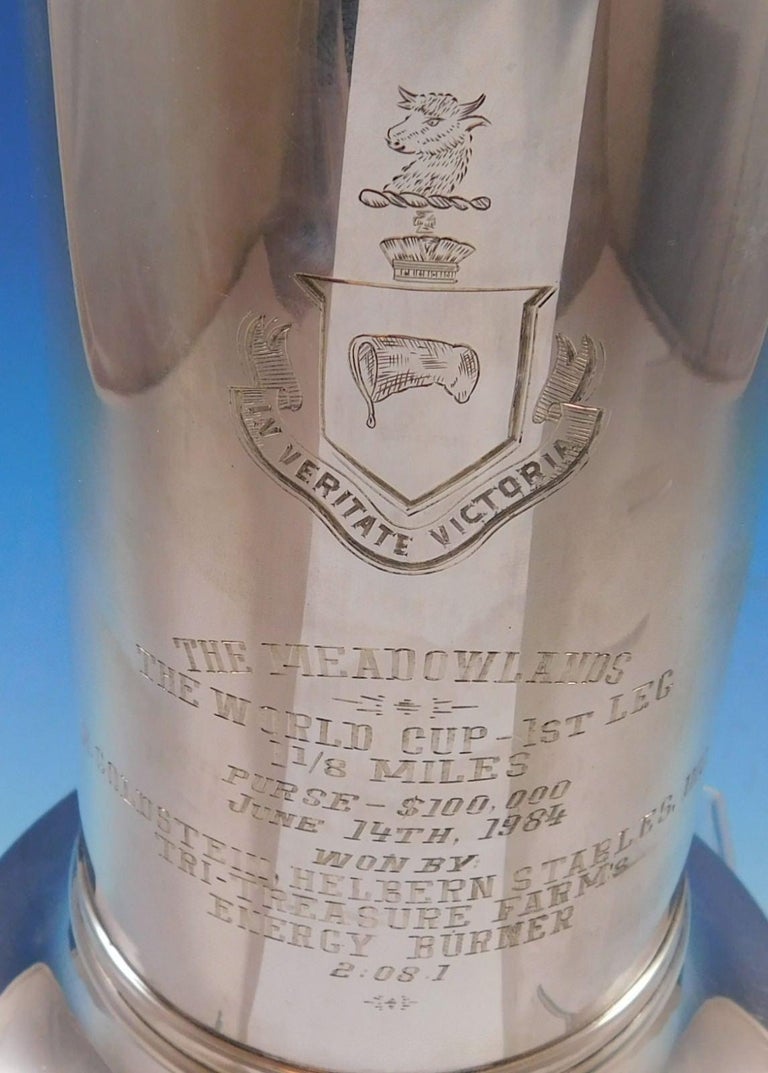 U. Vitali Sterling Silver Martini Shaker / Horse Racing Trophy For Sale ...