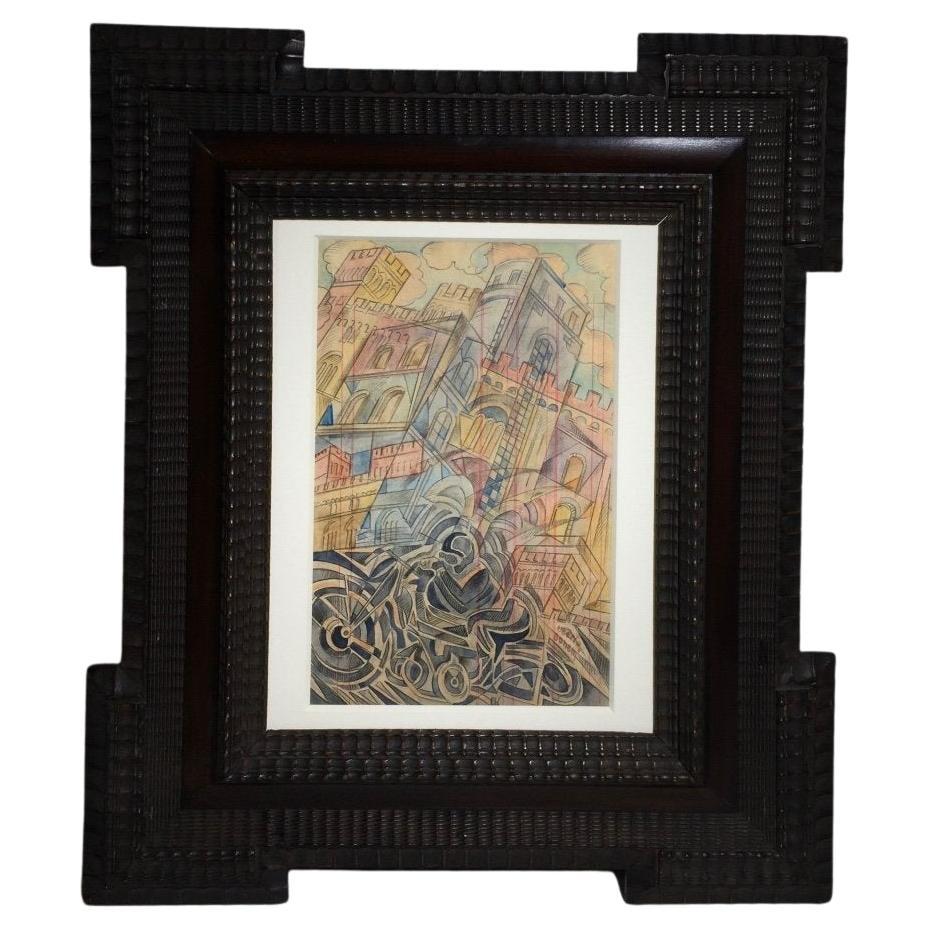 Uberto Bonetti - Pintura futurista en venta en 1stDibs