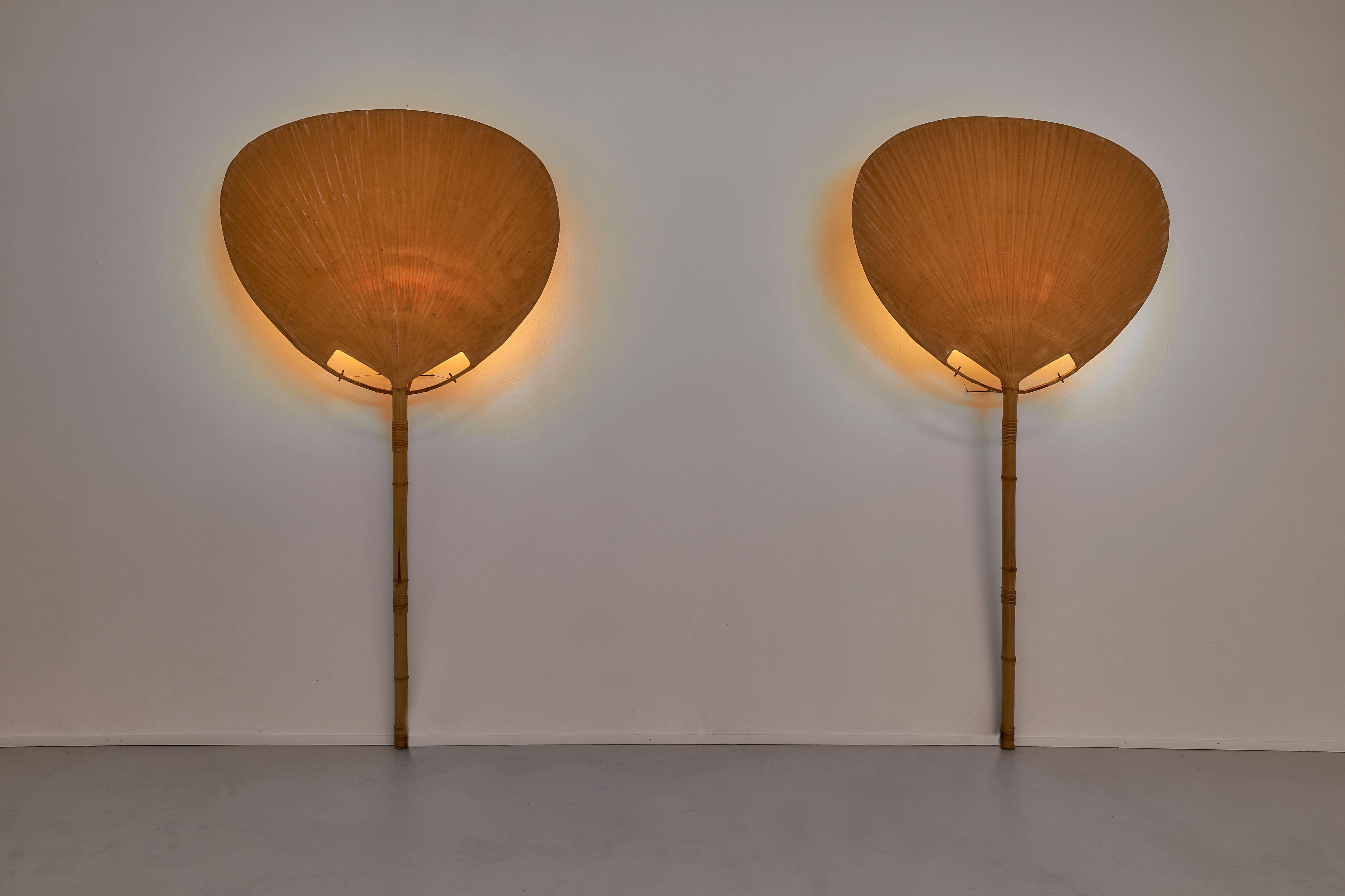 Uchiwa I Large Wall Lamps by Ingo Maurer for Design M, Germany, 1973 at ...