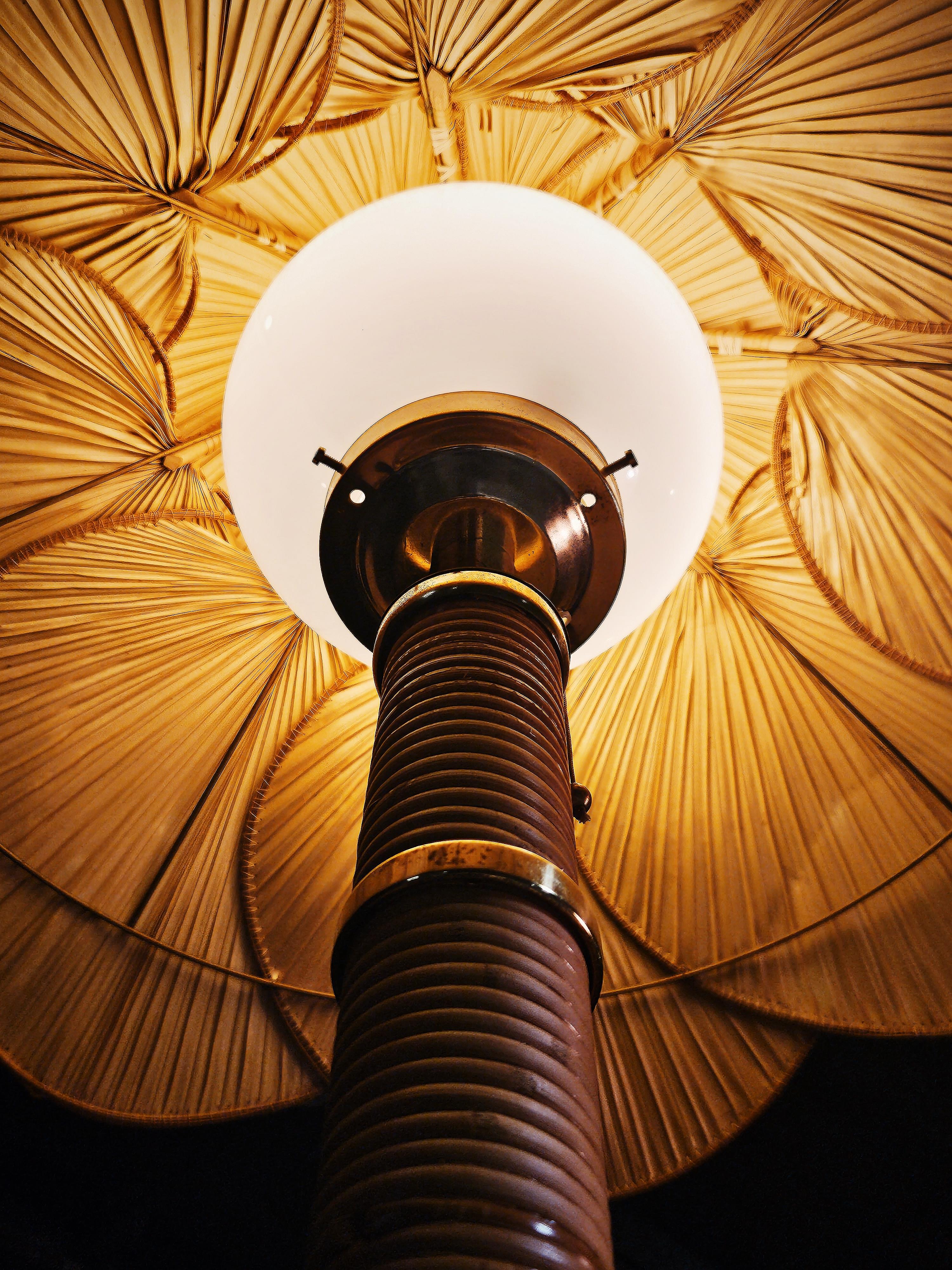 Uchiwa style Miranda AB table lamp, Sweden, 1960s For Sale at 1stDibs