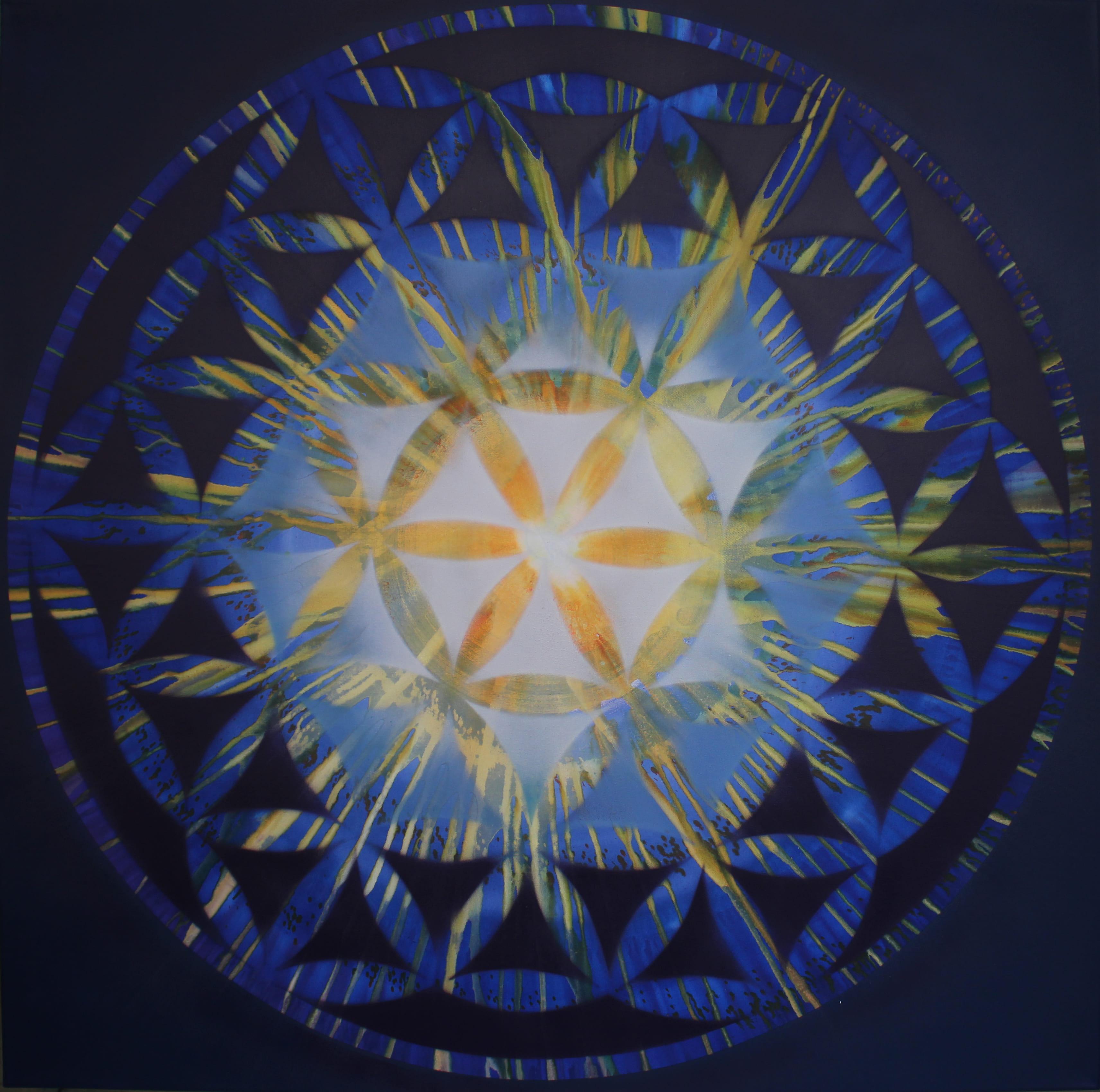 Claudia Fauth - "Hommage á Frank Lloyd Wright" Acrylic Paint on Canvas ...