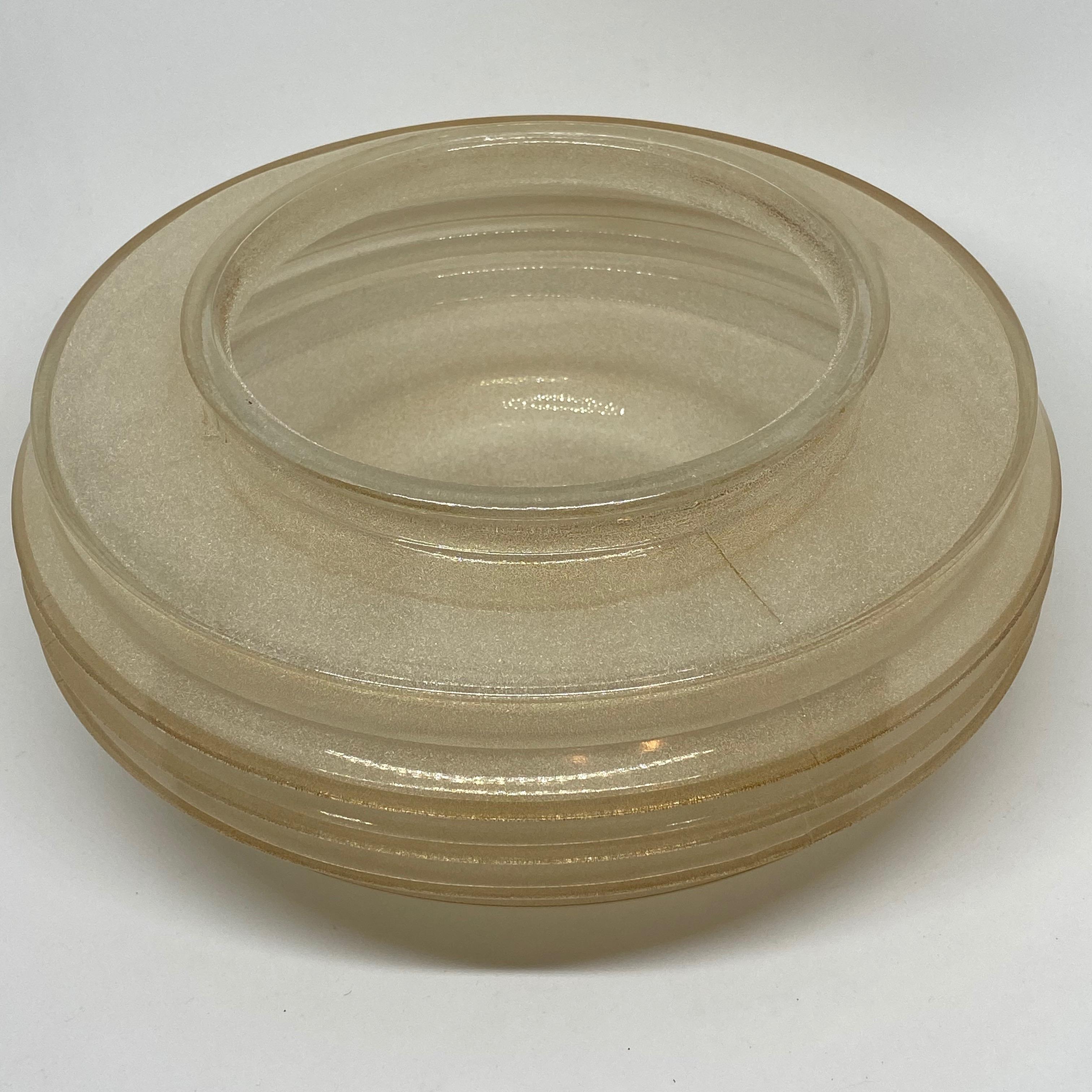 Ufo Amber Glass Pattern Flush Mount Ceiling Light by Glasshütte Limburg ...